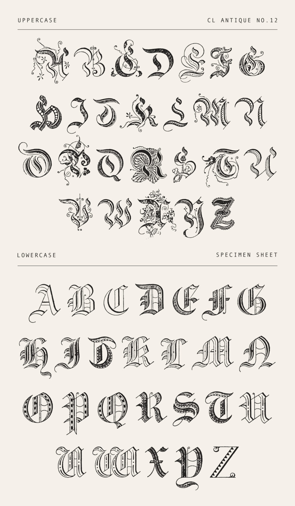 Antique Fonts Collection | Restored 19th Century Typefaces - Century ...